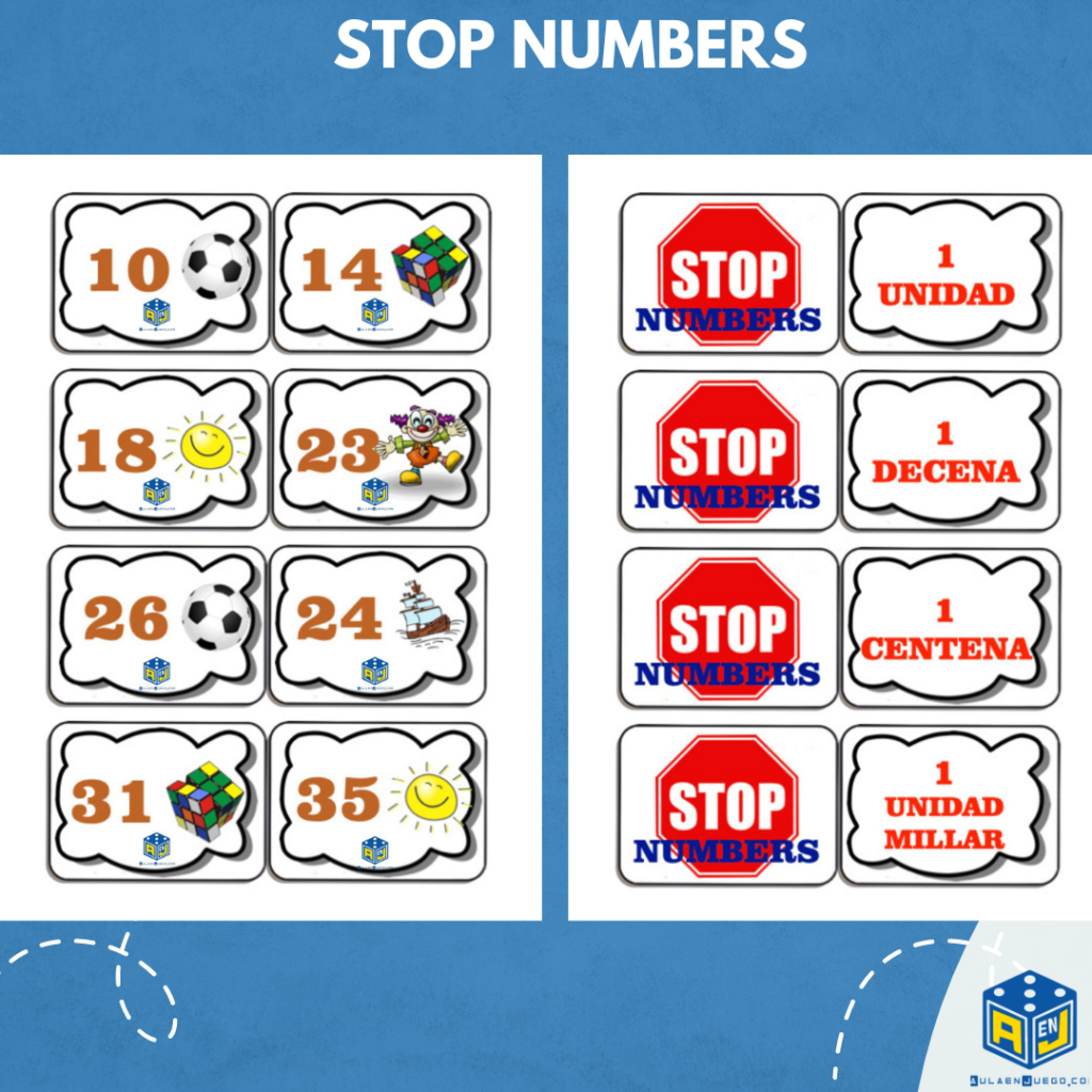 STOP NUMBERS. JUEGO DE LOS NÚMEROS - Aula en Juego