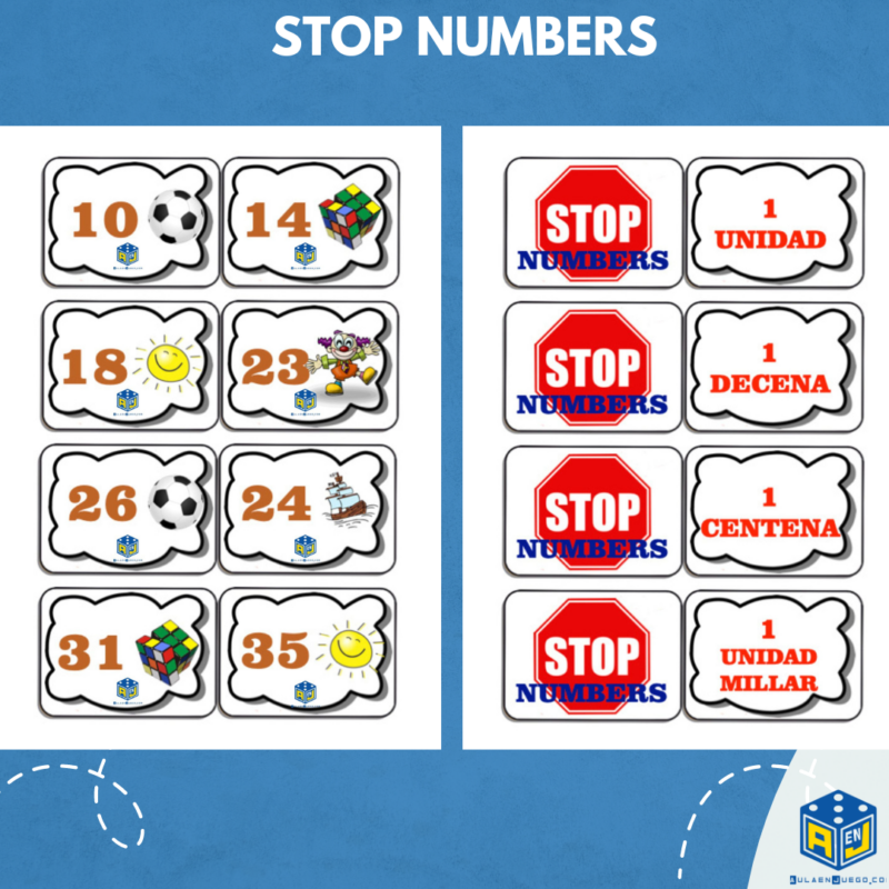 STOP NUMBERS. JUEGO DE LOS NÚMEROS - Aula en Juego