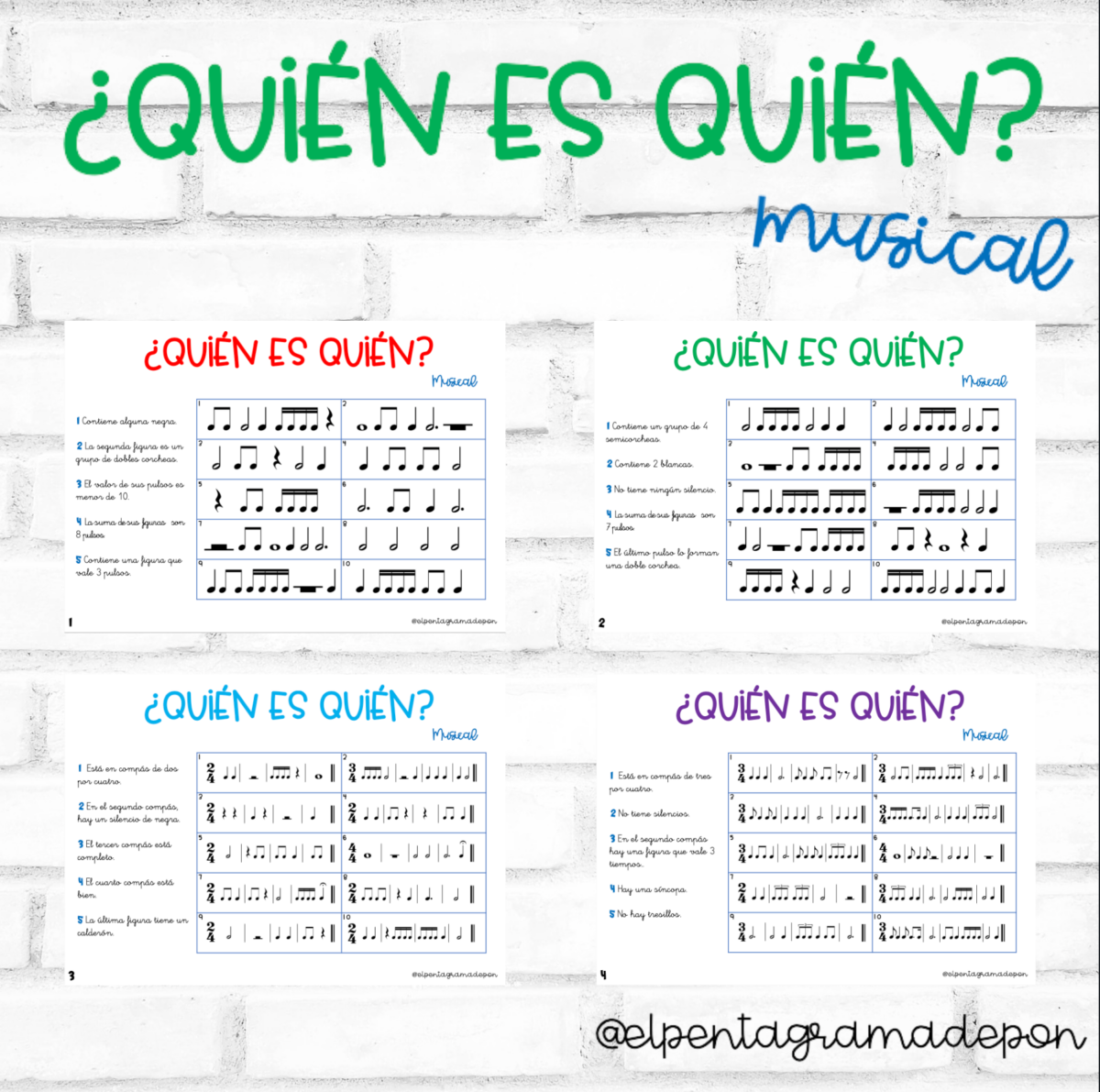 ¿QUIÉN ES QUIÉN? MÚSICA - Aula en Juego