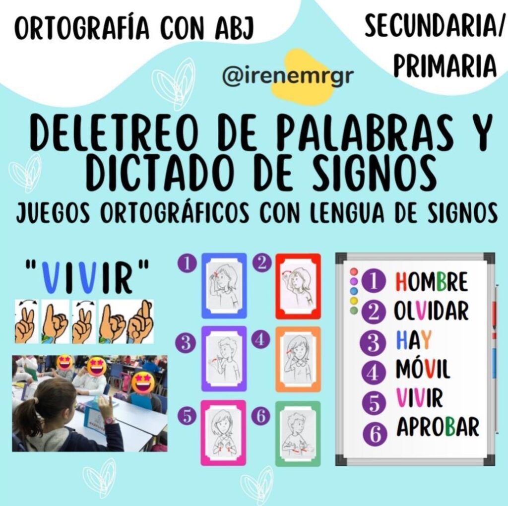 DELETREO DE PALABRAS Y DICTADO DE SIGNOS - Aula en Juego