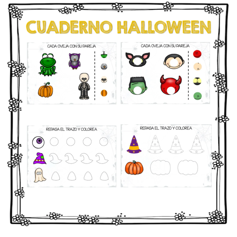 CUADERNO DE HALLOWEEN ATENCIÓN Y LECTOESCRITURA + 250 PÁGINAS - Aula en ...