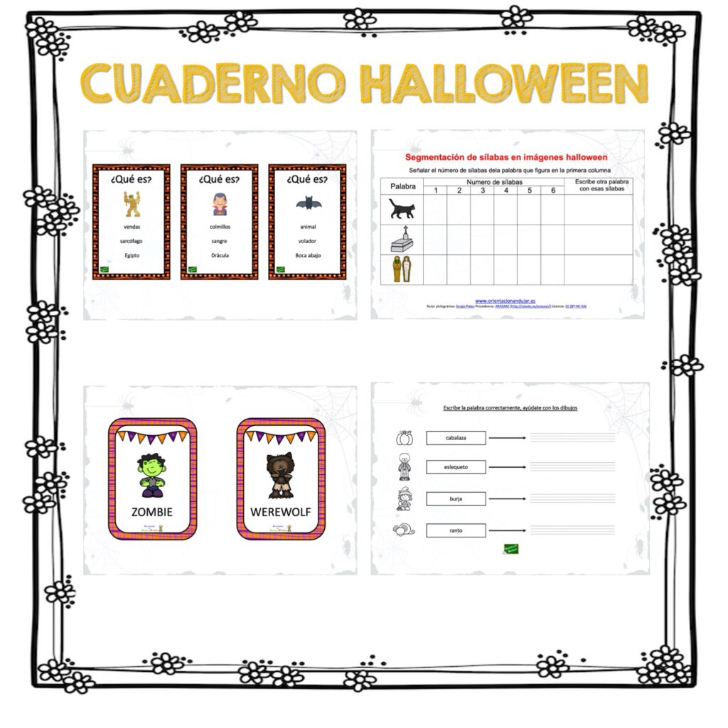 CUADERNO DE HALLOWEEN ATENCIÓN Y LECTOESCRITURA + 250 PÁGINAS - Aula en ...