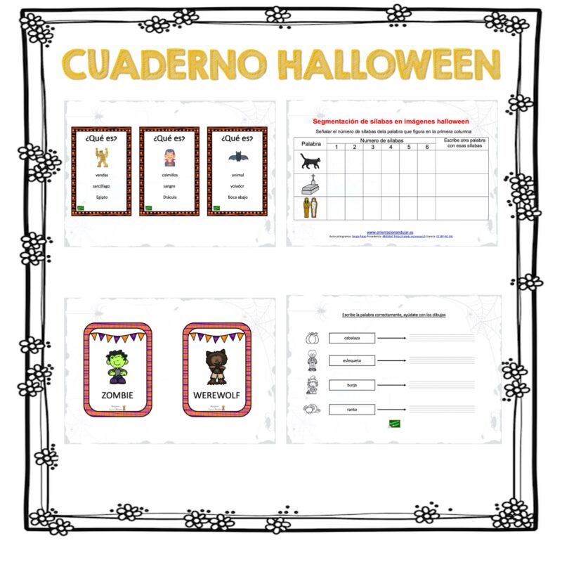 CUADERNO DE HALLOWEEN ATENCIÓN Y LECTOESCRITURA + 250 PÁGINAS - Aula en ...