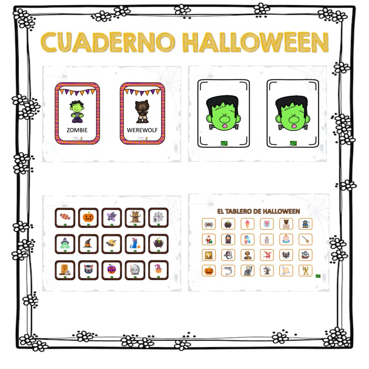 CUADERNO DE HALLOWEEN ATENCIÓN Y LECTOESCRITURA + 250 PÁGINAS - Aula en ...