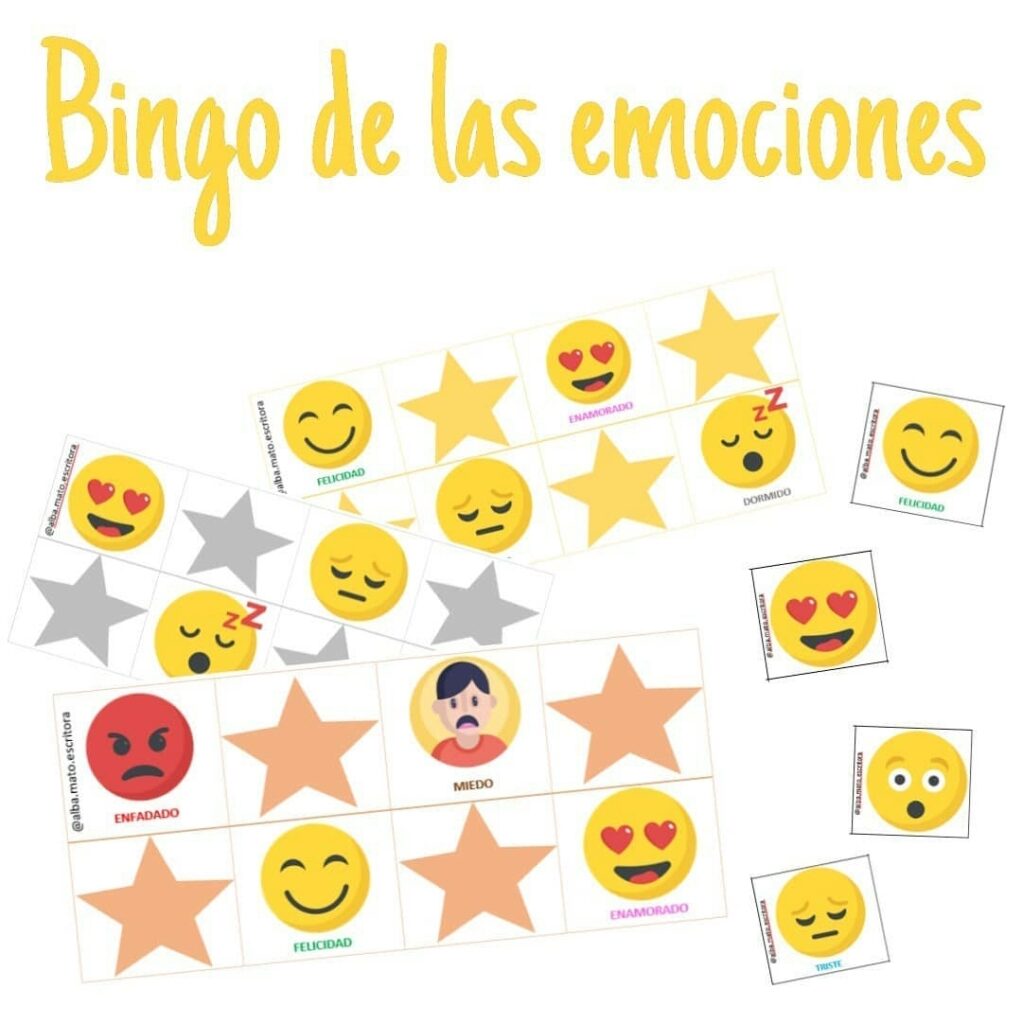 BINGO DE LAS EMOCIONES - Aula en Juego