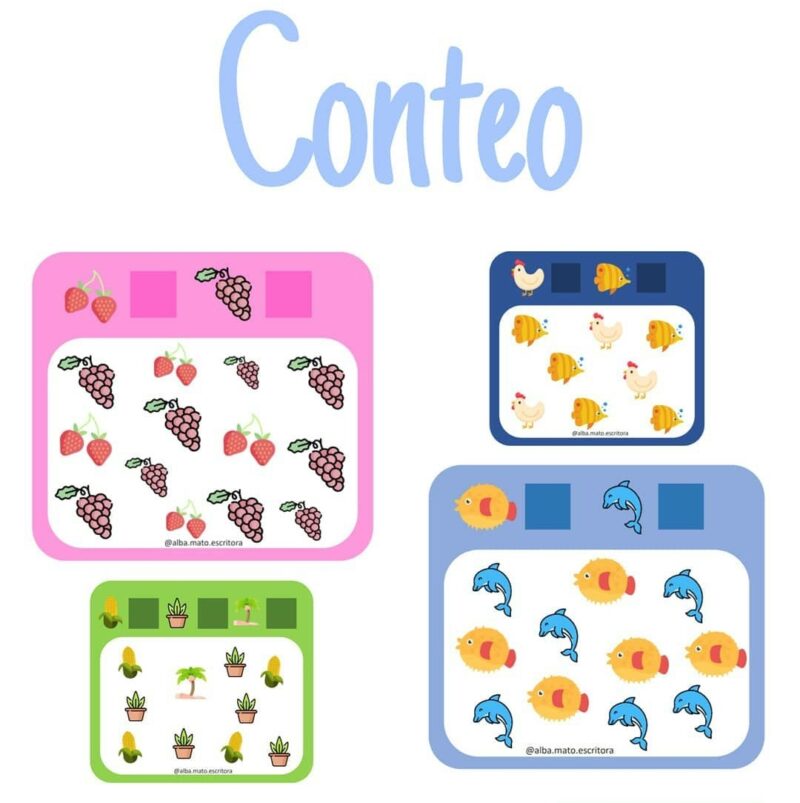 TARJETAS DE CONTEO - Aula en Juego
