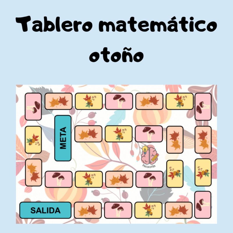 Tablero matemático otoño - Aula en Juego