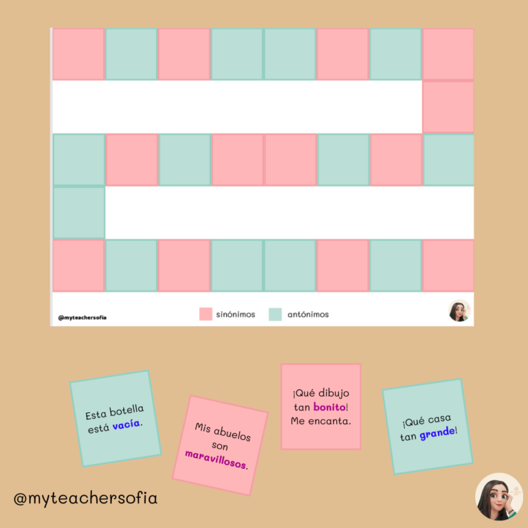 JUEGO DE SINÓNIMOS Y ANTÓNIMOS - Aula en Juego