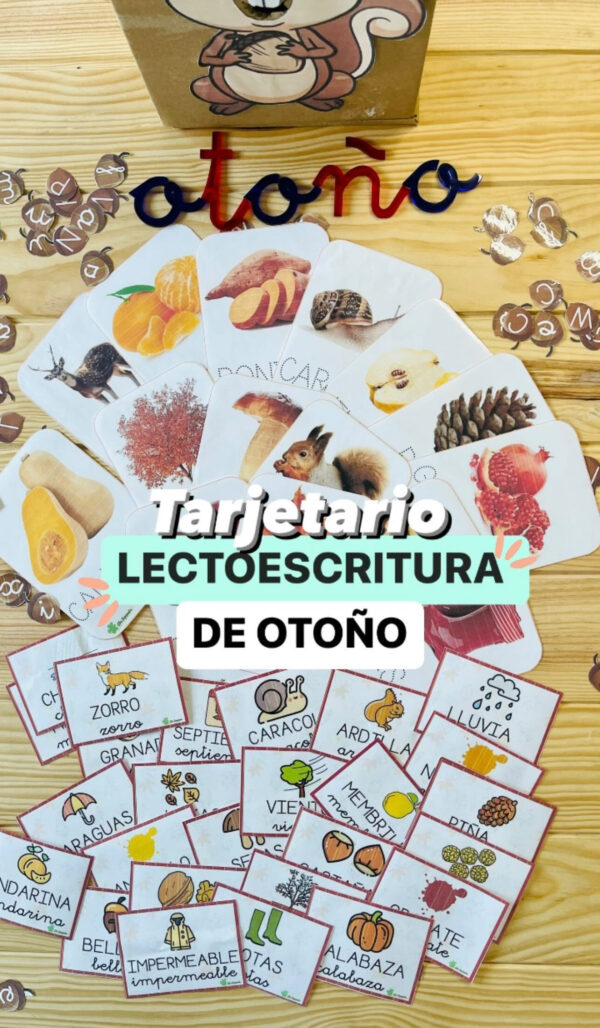EL OTOÑO. TARJETARIO DE LECTOESCRITURA - Aula en Juego