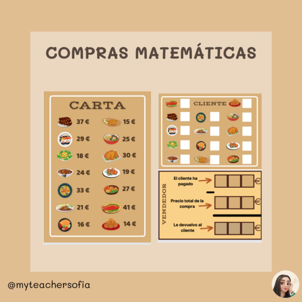 Compras matemáticas - Aula en Juego