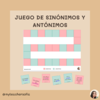 JUEGO DE SINÓNIMOS Y ANTÓNIMOS - Aula en Juego