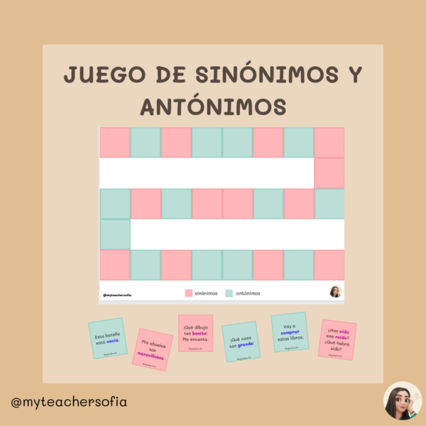 JUEGO DE SINÓNIMOS Y ANTÓNIMOS - Aula en Juego