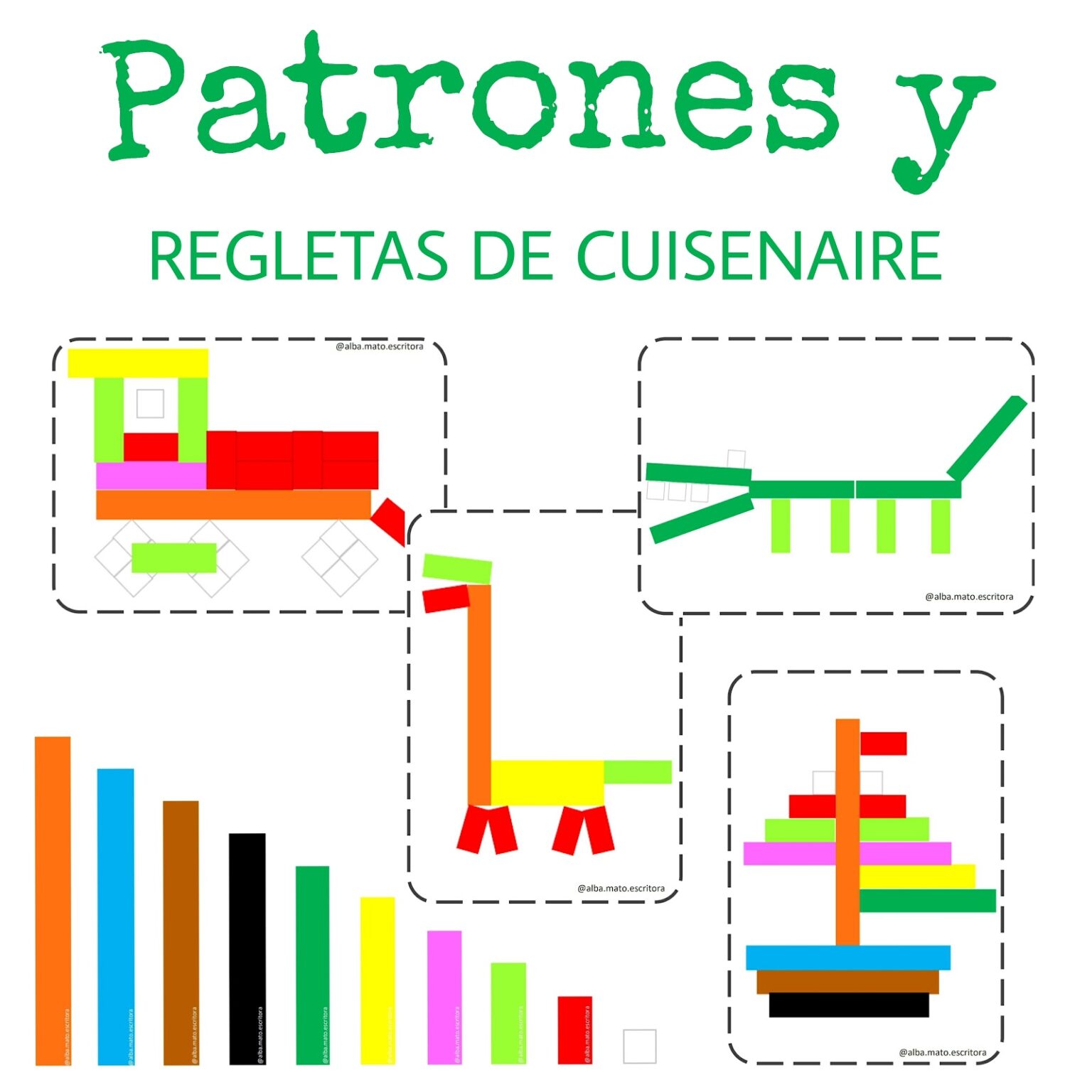 Patrones con regletas de Cuisenaire - Aula en Juego