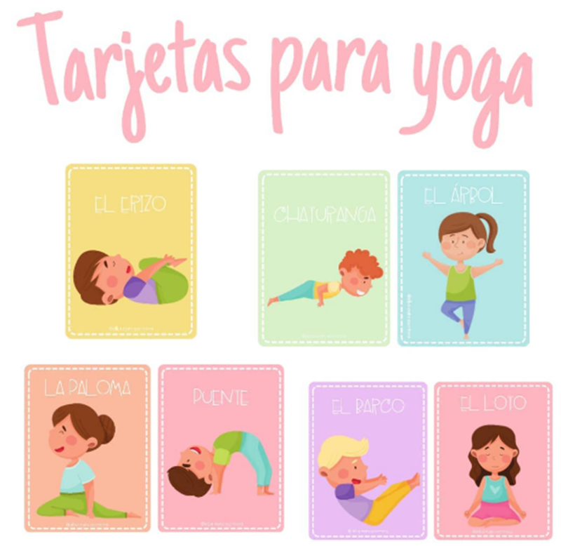 Flashcard de Yoga - Aula en Juego