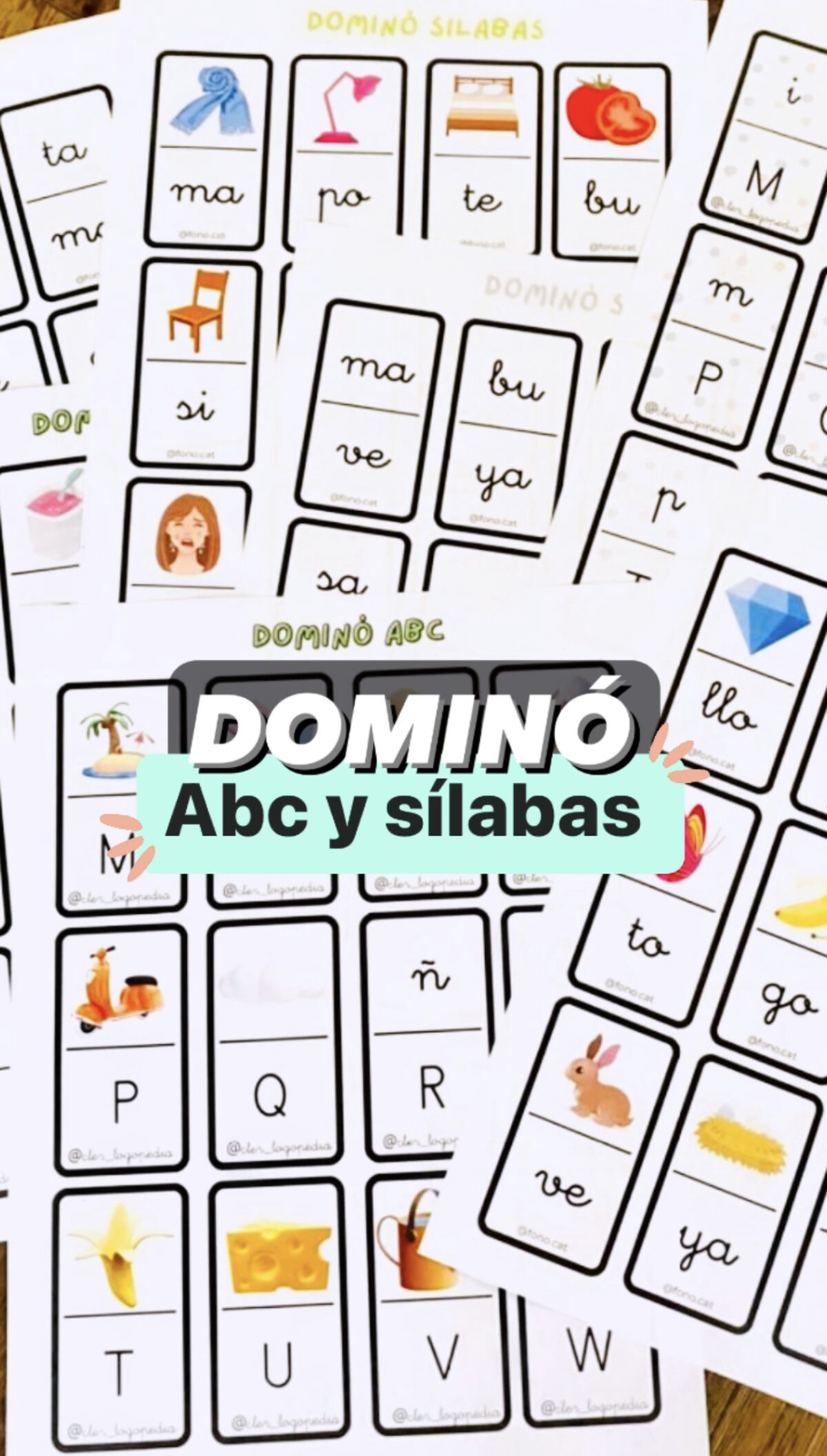 DOMINO ABC Y SÍLABAS - Aula en Juego