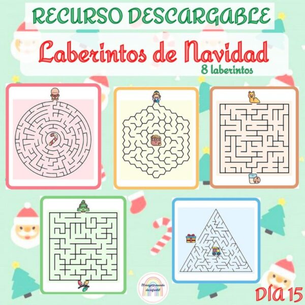 Laberintos de Navidad - Aula en Juego