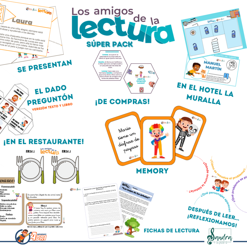 PACK LOS AMIGOS DE LA LECTURA - Aula en Juego