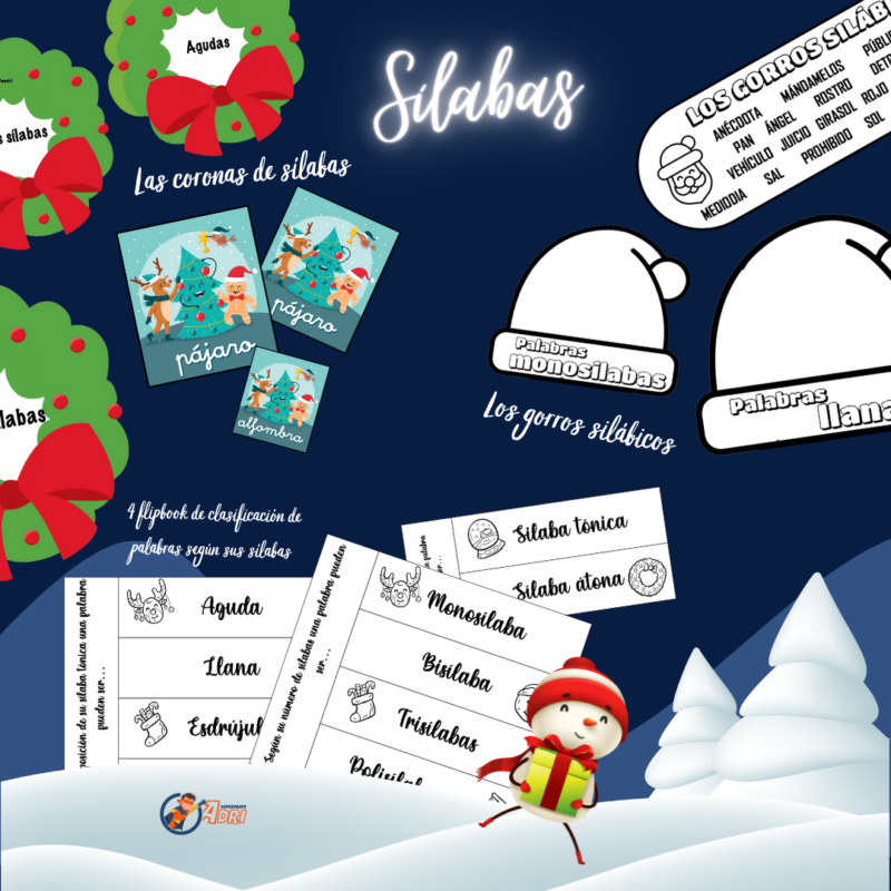 Pack sílabas Navidad - Aula en Juego