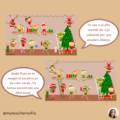 Encontrar diferencias: versión Navidad - Aula en Juego