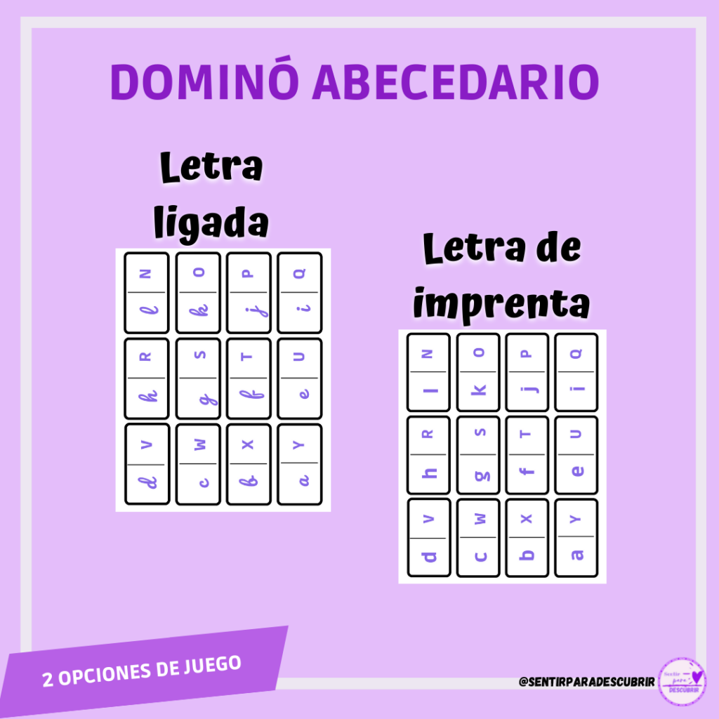 Dominó mayúsculas-minúsculas - Aula en Juego