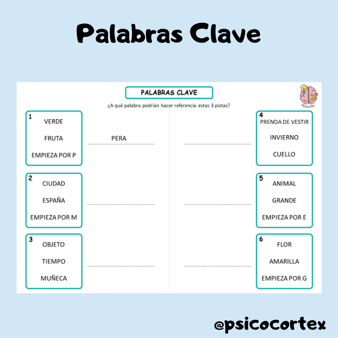 Palabras clave - Aula en Juego