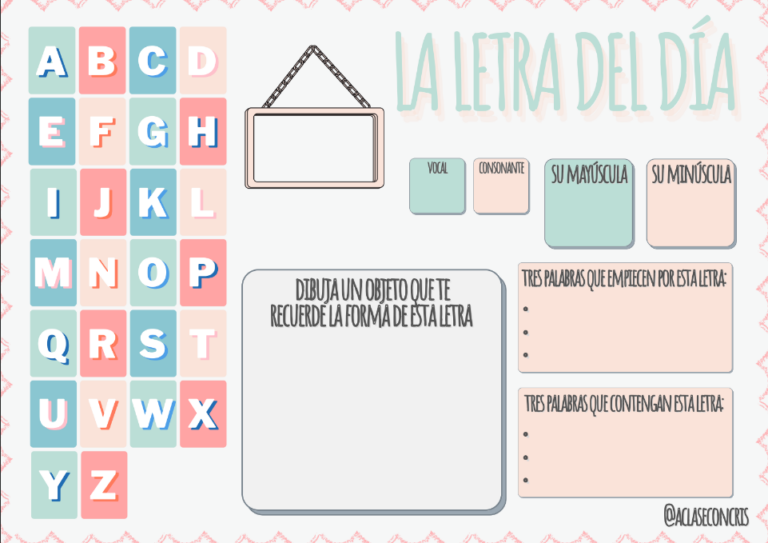 LA LETRA DEL DÍA - Aula en Juego