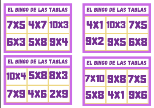 PACK DE LAS MULTIPLICACIONES - Aula en Juego