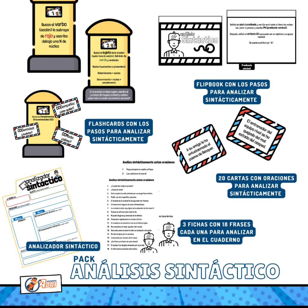 Pack análisis sintáctico - Aula en Juego