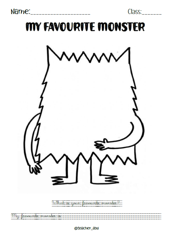 THE COLOURS MONSTER GAME AND COLOURING PICTURE - Aula en Juego