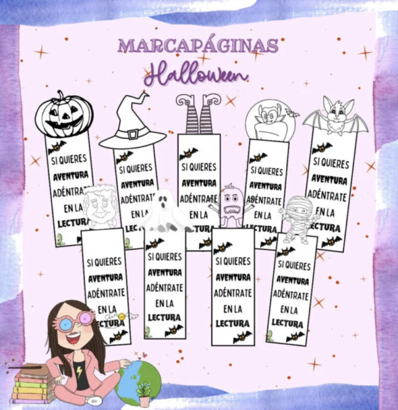 Marcapáginas Halloween - Aula en Juego