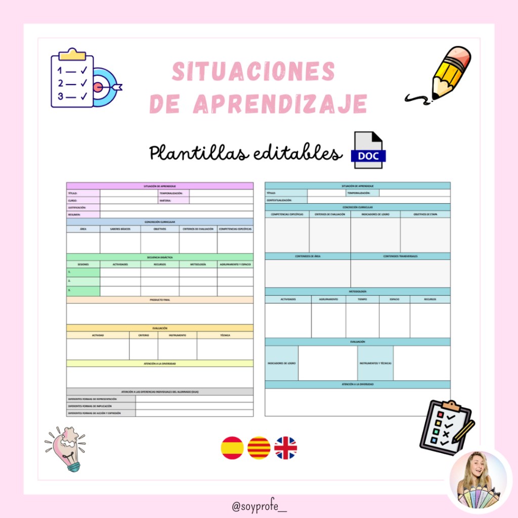 Plantillas Situaciones de Aprendizaje - Aula en Juego