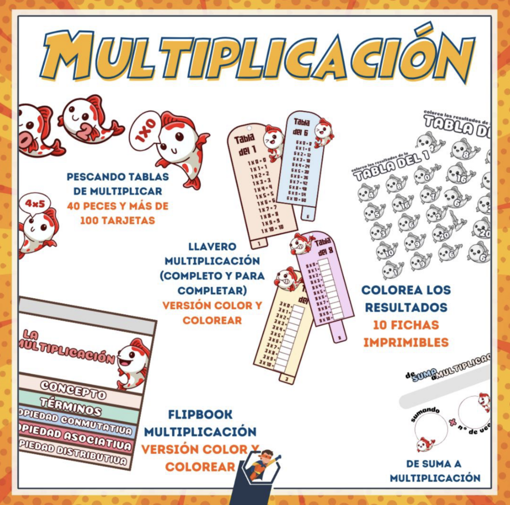 Pack tablas de multiplicar - Aula en Juego
