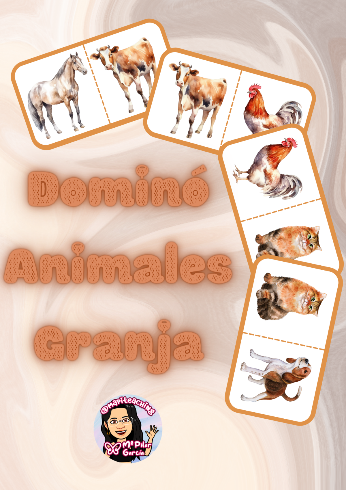 DOMINÓ ANIMALES GRANJA - Aula en Juego