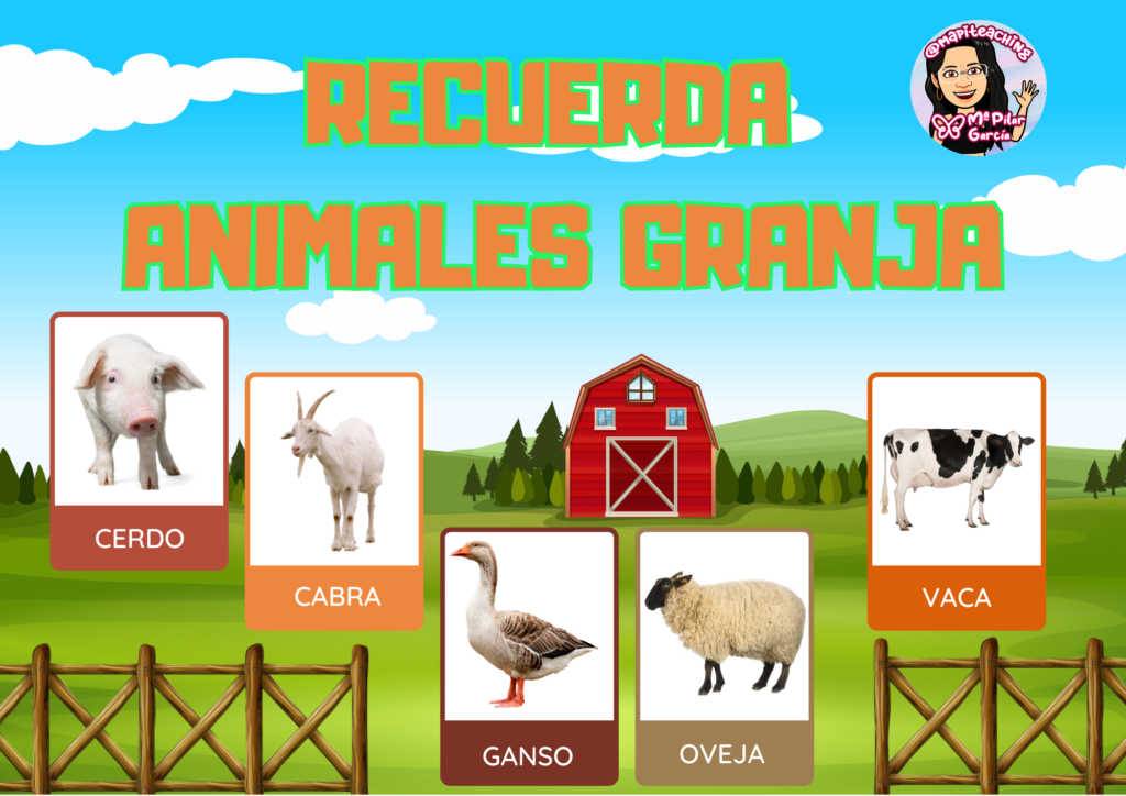 RECUERDA ANIMALES GRANJA - Aula en Juego