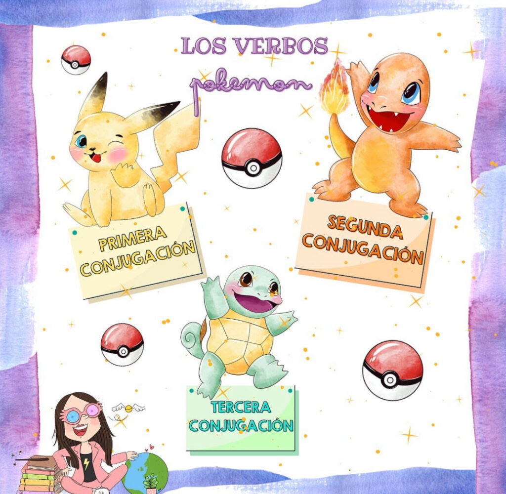 Conjugaciones verbales con Pokemon - Aula en Juego