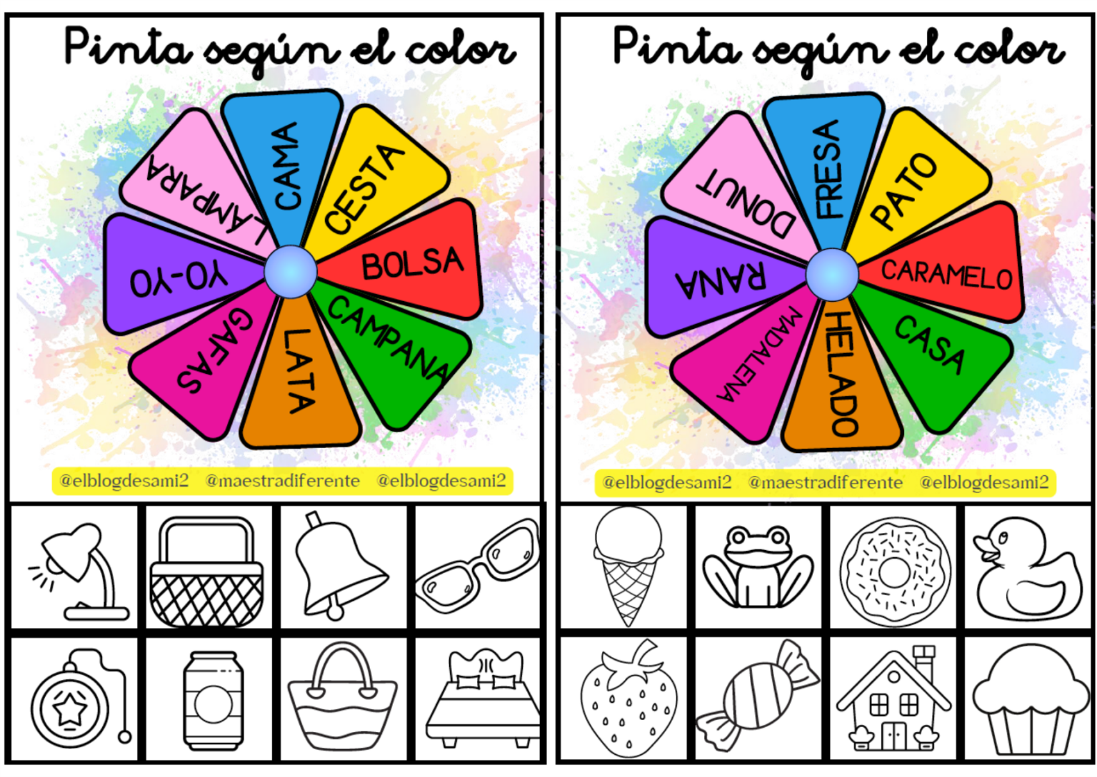 PLANTILLAS COMPRENSIÓN: ¡PON COLOR! - Aula en Juego