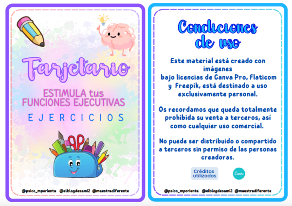 Tarjetario estimula tus funciones ejecutivas - Aula en Juego